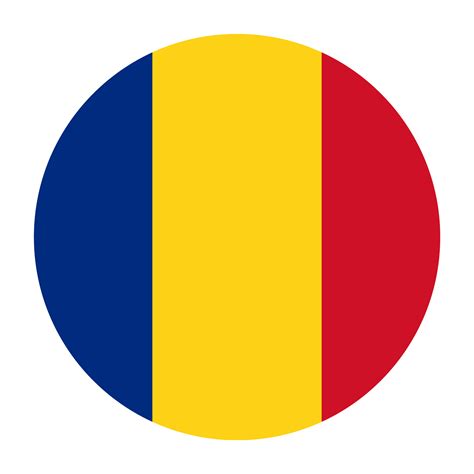 Romania Flat Rounded Flag Icon With Transparent Background 16328515 PNG