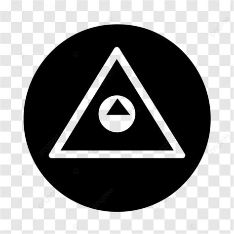 모두가 보는 삼각형 벡터 검은색 원 아이콘 흰색 배경에 있는 단순한 검정색 아이콘 그림자 없음 Png 일러스트 및 벡터 에 대한 무료 다운로드 Pngtree