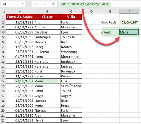 Comment Utiliser La Fonction RECHERCHEV 5 Exemples Et Solutions De