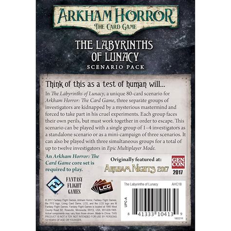 Arkham Horror The Card Game Labyrinths Of Lunacy Scenario Pack