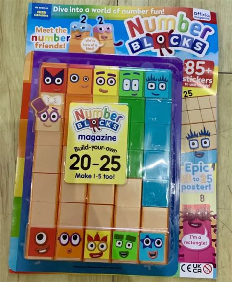 Numberblocks 1 5 Number Block And 20 25 Toy Magazine Cbeebies Maths Eyfs