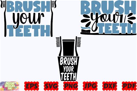 Brush Your Teeth Svg Bathroom Svg Png Graphic By