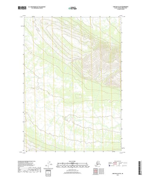 Usgs Topo Map Lime Hills A 5 Se Southwest Alaska Topo Maps Alaska Handbook