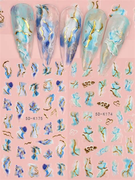 Sheets Marble Pattern Nail Art Sticker