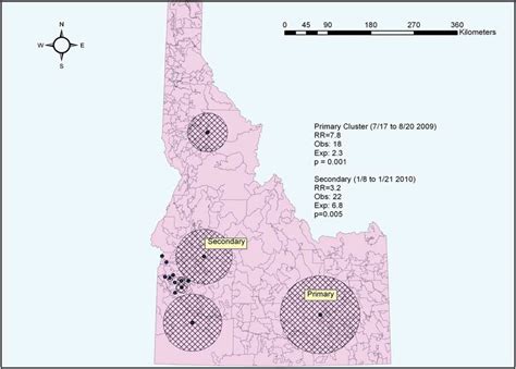 Primary And Secondary Cluster Of Ili In The State Of Idaho 2008 2009