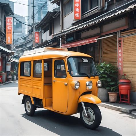 Tuk Tuk Thai Taxi Auto Rickshaw Thaïlande Transport Tuk Tuk Véhicule à