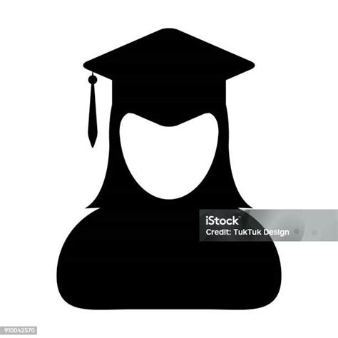학교 대학 및 대학 문양 그림 여성 사람 프로필 아바타 기호에 대 한 박격포 보드와 함께 학생 아이콘 벡터 졸업 여성에 대한 스톡 벡터 아트 및 기타 이미지 Istock