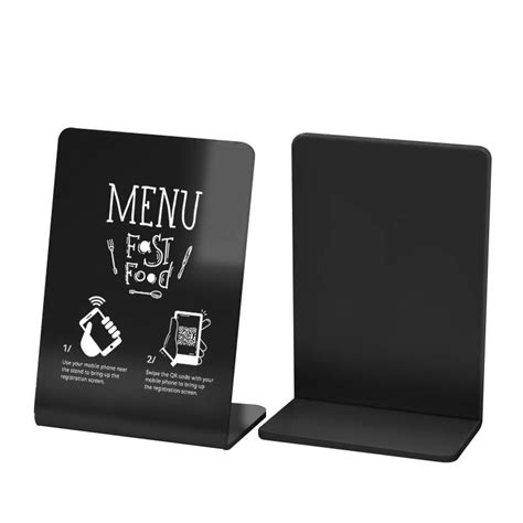 wholesale qr code nfc menu stand custom printed qr code nfc menu stand