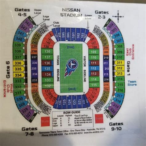 Nissan Stadium Seating Map