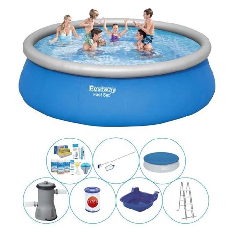 Bestway Fast Set Rattan Ronde 457x122 Cm Offre Combinée De Piscine