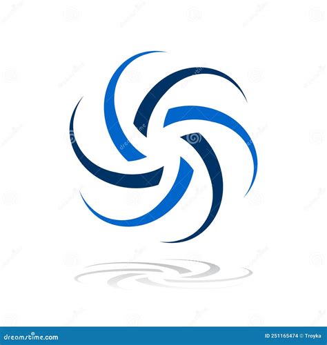 Abstract Blue Circular Rotation Icon Element For Design Stock Vector Illustration Of Abstract