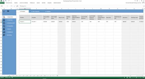 Dropshipping Product Pricing Excel Spreadsheet Template 5 0 LUZ Templates