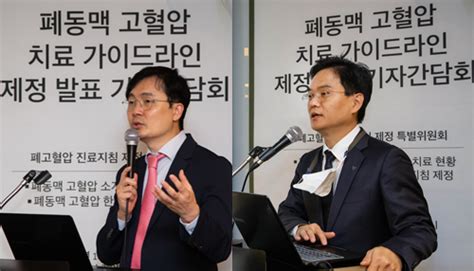 한국형 폐동맥 고혈압 진료지침 발표주요내용은