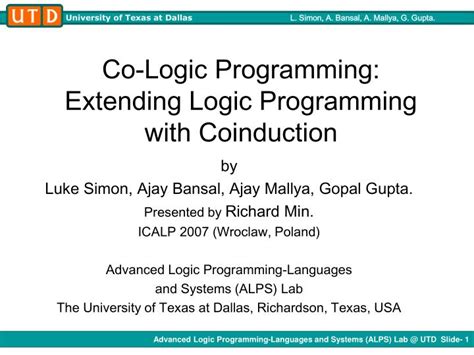 Ppt Co Logic Programming Extending Logic Programming With