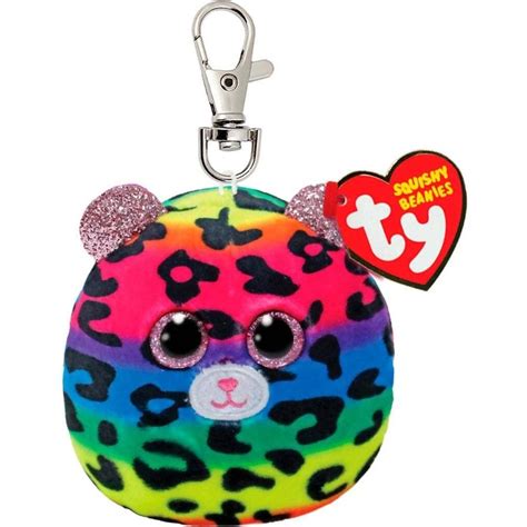 Ty Squishy Beanies Clip Dotty Multicolored Leopard Big W