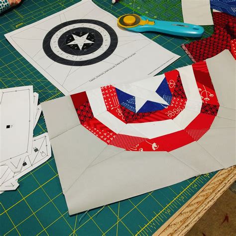 Geometric Captain America Shield Free Pattern