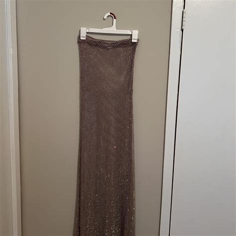 Nude Sparkle Zara Mesh Dress Cover Up Some Of The Depop