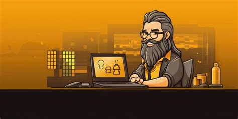 Premium Photo Computer Systems Analyst Mascot For A Company Logo Line