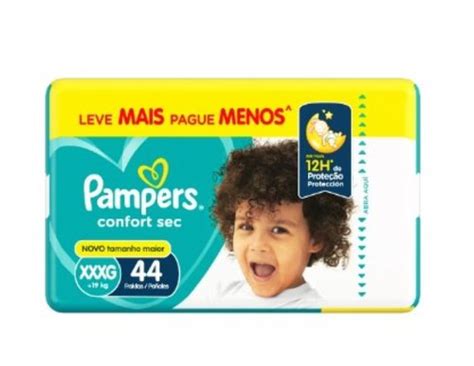 Fralda Pampers Confortsec Fortebag Tamanho Xxxg Com 44 Unidades