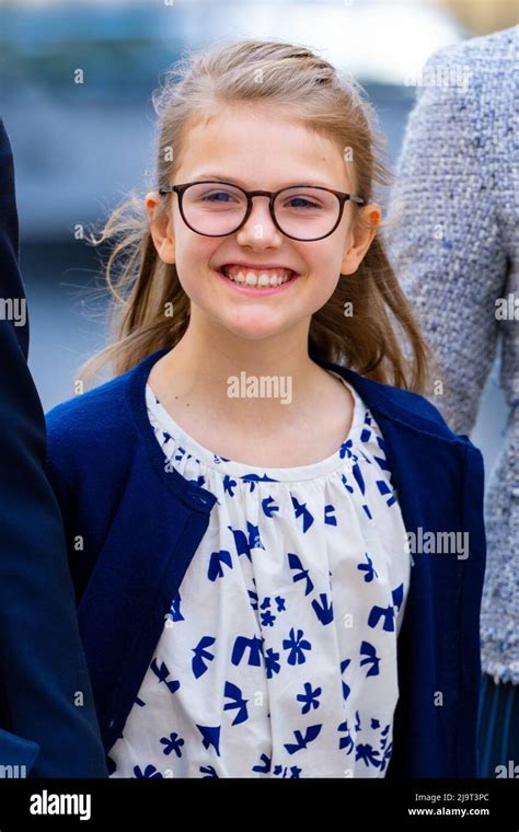 Ostergotland Sweden 25th May 2022 Princess Estelle During A Visit