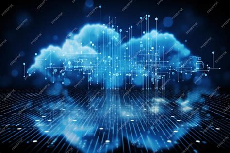 Abstract Cloud Technology With Big Data And World Internet Connection