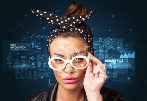 Face Detection And Recognition Stock Image Image Of Future People