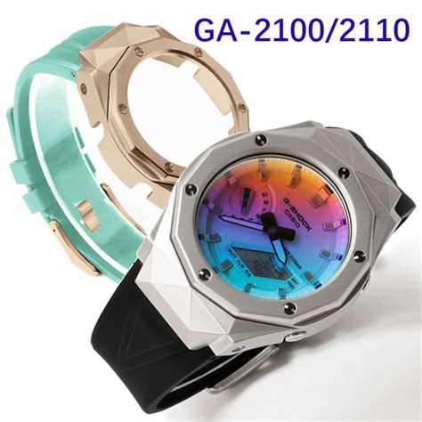 Modification Kit Strap Case For Casioak Ga2100 Gab2100 Ga 2110 Bezel Case Rubber Band Mod Kit