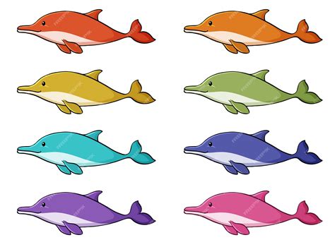 Different Colored Dolphins