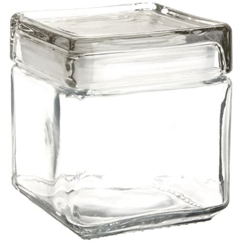 Buy Anchor Hocking 85587r 1 Quart Stackable Square Clear Glass Storage