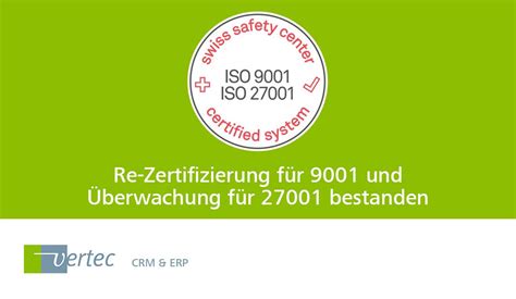 Vertec Crm Erp Zertifizierung Iso Vertec Gruppe