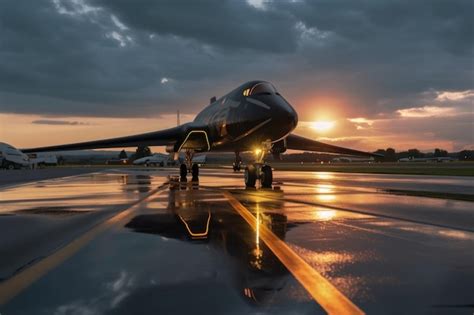 Premium Ai Image Hypersonic Aircraft Being Prepped On A Runway For Testing Created With