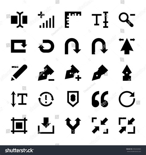 Selection Cursors Resize Move Controls Navigation Stock Vector Royalty