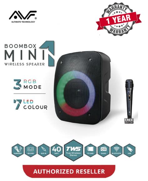 Avf Boombox Mini1 Wireless Speaker With Microphone Boombox Mini 1