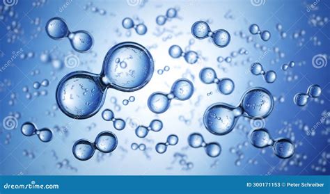 floating hydrogen h2 molecule models royalty free cartoon