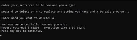 Mesa Dragons Inc C Program To Delete And Replace Words Form A String Note Give Space Too If