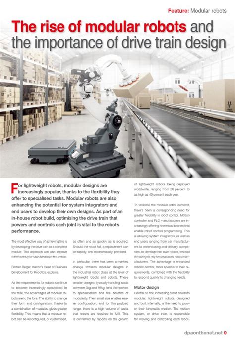 Design Products And Applications Magazine On Linkedin Robots Modularrobots Modulardesign