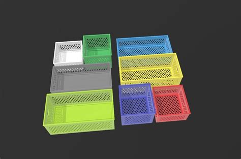 Stackable Storage Crates 3d Model 3d Printable Cgtrader