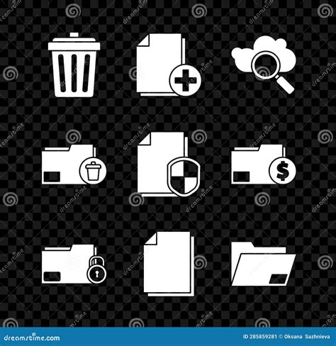 set trash can add new file search cloud computing folder and lock