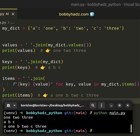 Join The Keys Or Values Of Dictionary Into String In Python Bobbyhadz