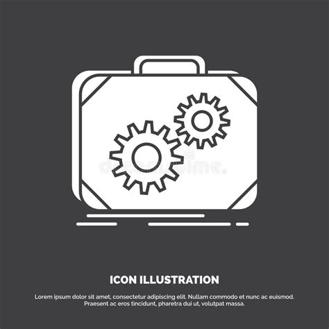 Briefcase Case Production Progress Work Icon Glyph Vector Symbol For Ui And Ux Website Or