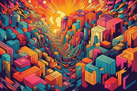 Premium AI Image A Colorful Poster Of A Cube With The Words Cube