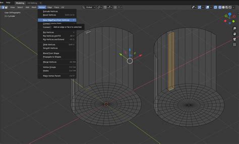 Edges How To Merge Two Faces By Creating A Third Blender Stack Exchange