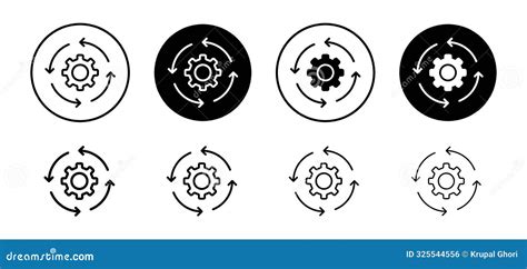 Sequential Process Flow Representation With Three Circles And A Single