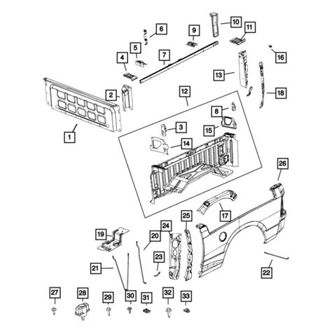Mopar® 68377188ab Box Side Inner Panel