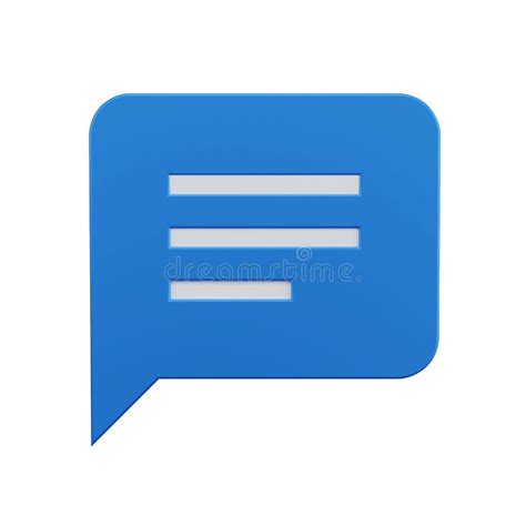 Chatting Box Speak Bubble Text Message Box Text Box Isolated 3d Illustration Rendering
