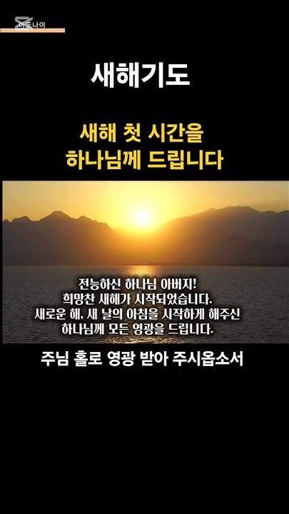 새해를 맞이하여 기도해보세요 새해기도 새해기도문기도낭독shorts Youtube