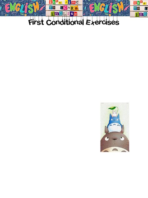 First Conditional Exercises Pdf