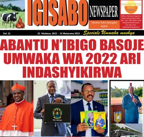Ikinyamakuru Igisabo Vol 21 Speciale Umwaka Mushya Cyasohotse Igisabo Rw