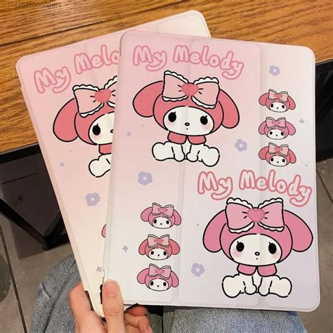 Sanrio Hello Kitty Kuromi Ipad Protective Case Kawaii Pink Ipad Air5 4