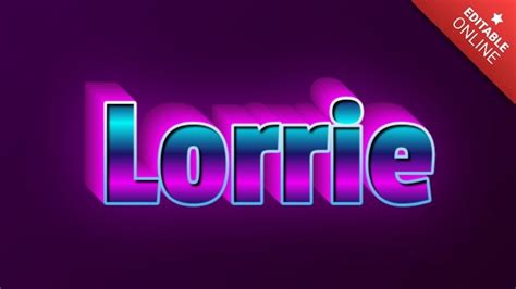 Lorrie Retro Wave Vintage Text Effect Generator